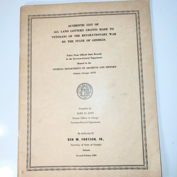 Dept. of Georgia | Other | 66 Georgia Dep Archivers History Land ...